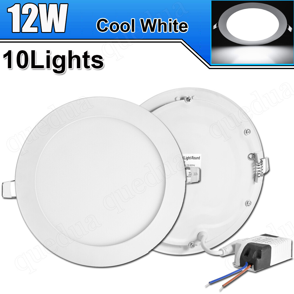 10Pack 6 Inch LED Ceiling Lights Ultra-Thin Recessed Retrofi Kit 6000K ...