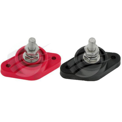 DISTRIBUTION POST RED & BLACK S/STEEL 10mm 3/8" SINGLE POINT LGE 0 & 2 ...