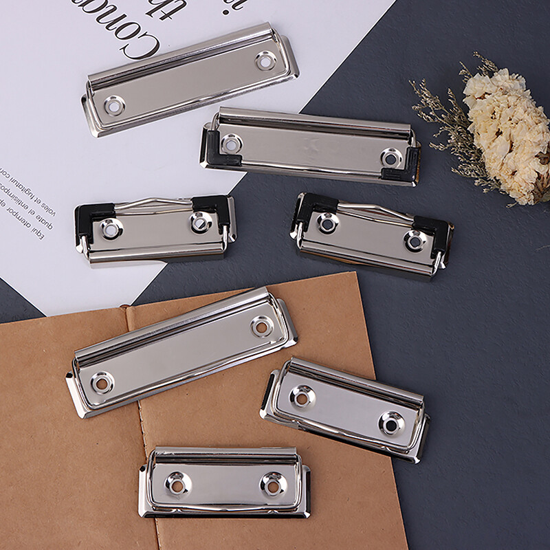 10pcs Clipboard Clips Mountable Metal Clip Spring-Loaded File Folder ...
