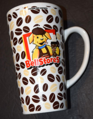"BELLSTORES," Bean Dog, Discount White Coffee Mug, (3.50" x 6.25"), Pre ...