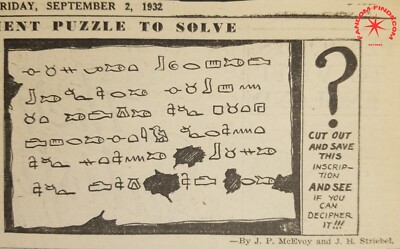 1932 Dixie Dugan Comic Strip Hieroglyphics Decipher Puzzle Daily Times ...