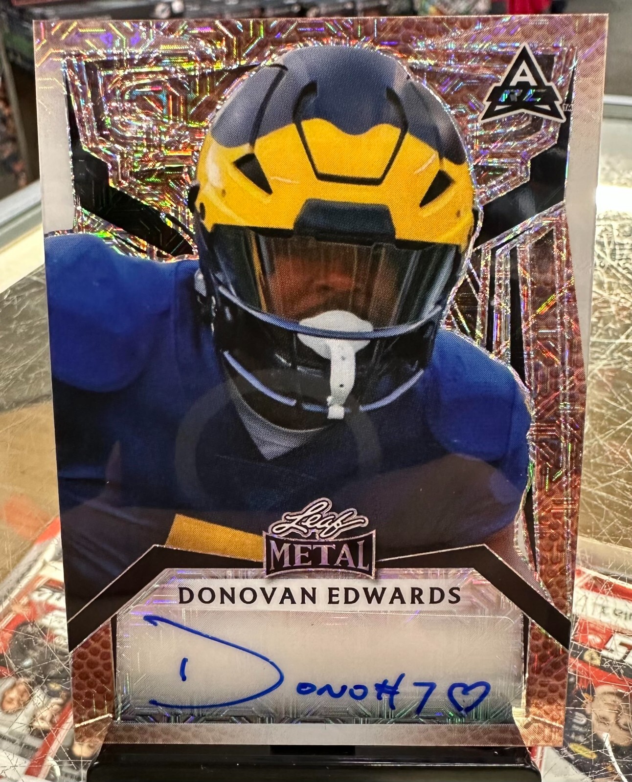 Donovan Edwards 2023 Leaf Metal Football No.PA-DE1 1/1 Autograph Rookie ...