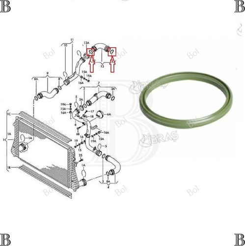 Turbo Intercooler Hose Seal O-Ring for AUDI VW SEAT SKODA 46.20 mm ...