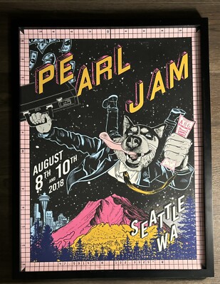 Pearl Jam Screen Print Concert Poster 18x24 Seattle 2018 Faile Limited ...