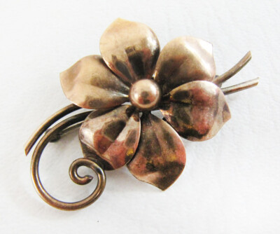 Gorgeous Vintage HSB Henry S. Bick Mid Century MCM 12k GF Flower Brooch ...