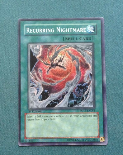 Yugioh Card - Recurring Nightmare - FOTB-EN066 - Secret Rare - 1st ...