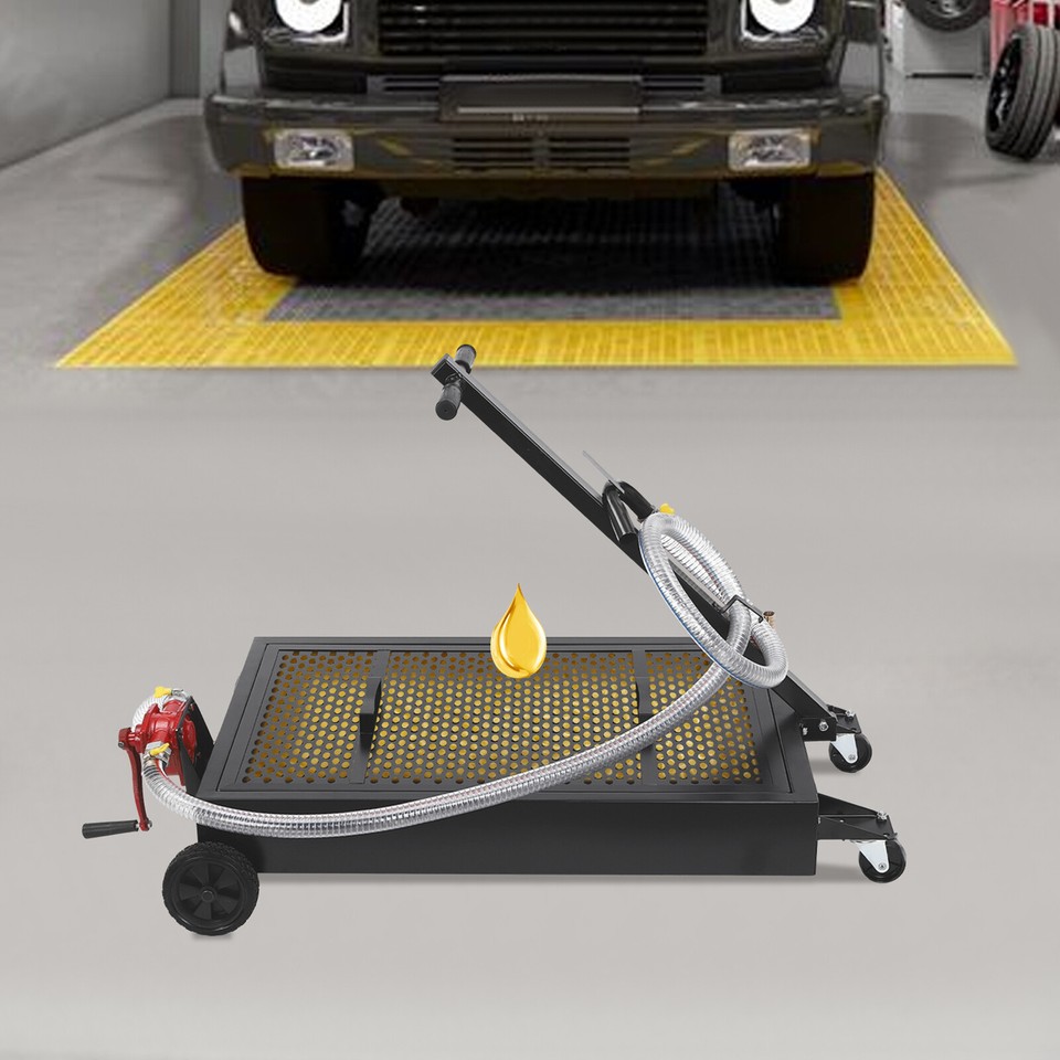 Large Oil Drain Pan Garage Shop Coolant Fluid Drip Leak Ribbed ...