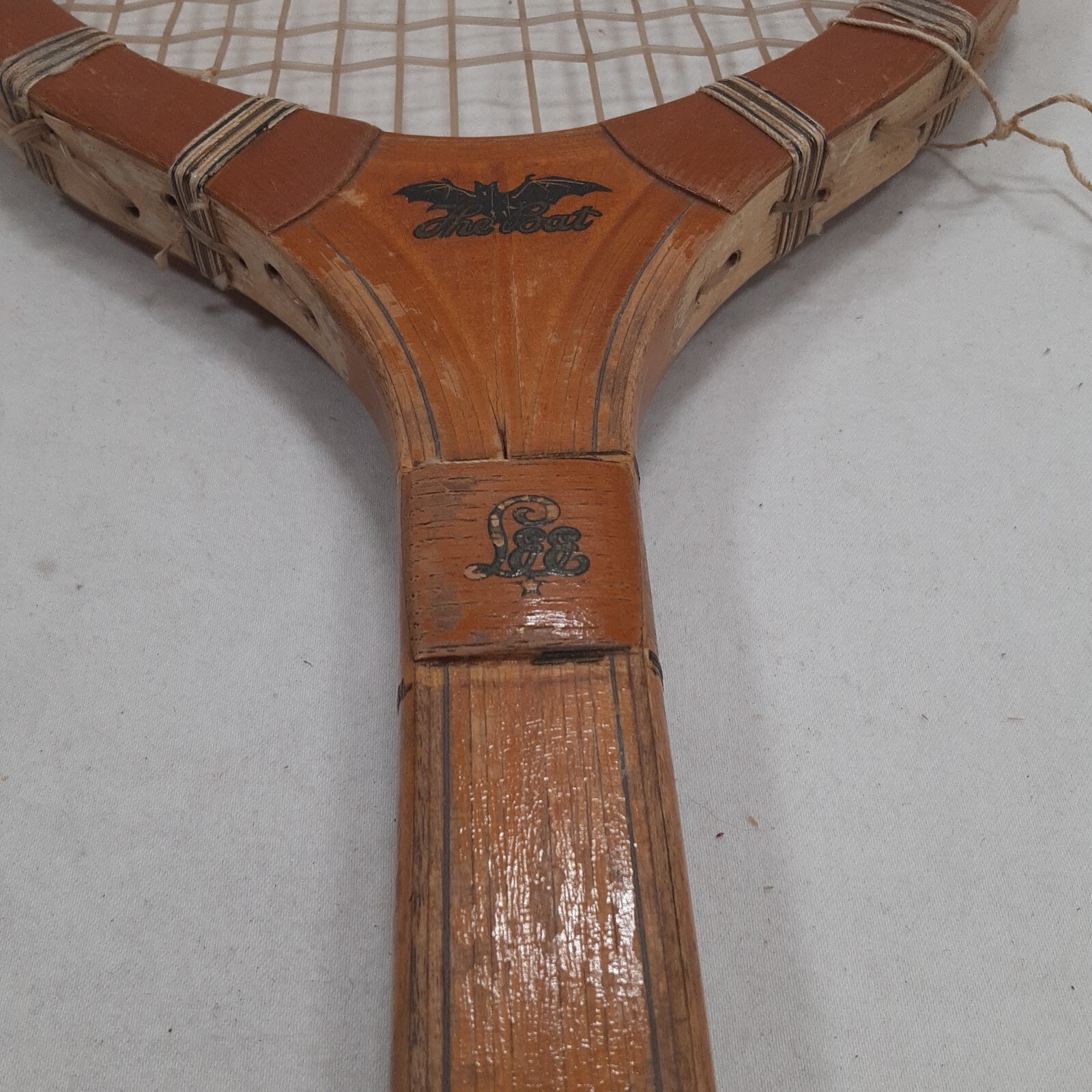 VINTAGE Harry C Lee & Co New York The Bat Wood Tennis Racquet and Wood ...