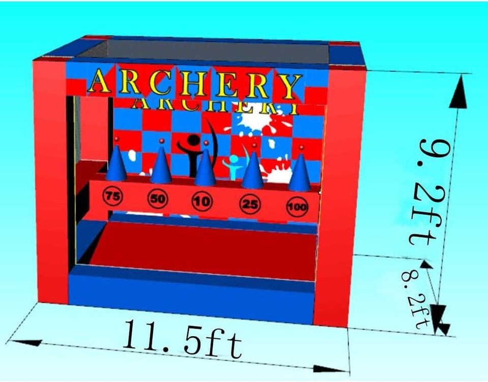 Inflatable Interactive Archery Range Game W/Longbow&Arrows Archery ...