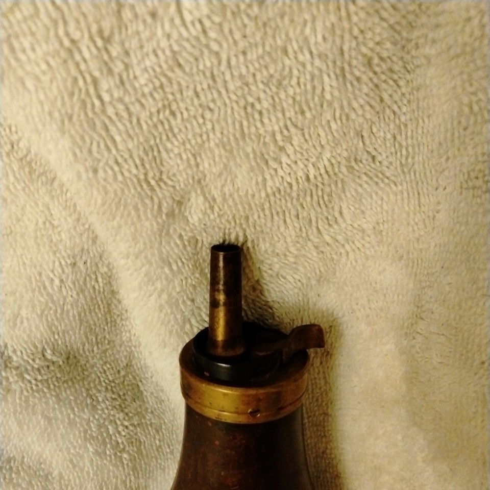 VTG RARE COPPER BRASS GUN POWDER BOTTLE FLASK,WAR,CANNON,MUSKETS | eBay