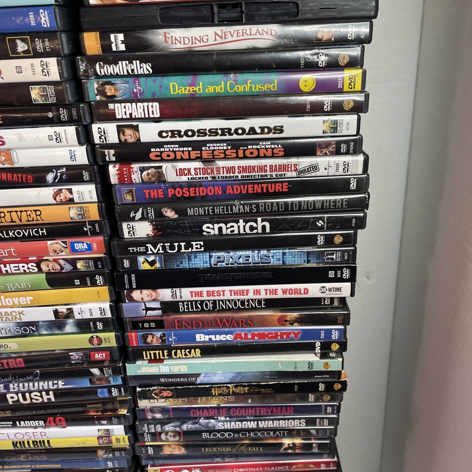 Lot of 100 Dvds Movies Comedy Drama Action Family Rom-Com Free Shipping ...