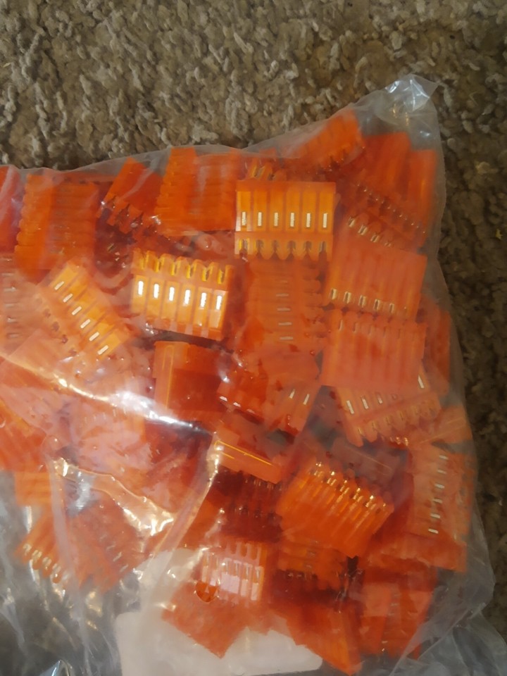 LOT o 110 6 Position Rectangular Connector IDC Tin-Lead 18 AWG # AMP ...