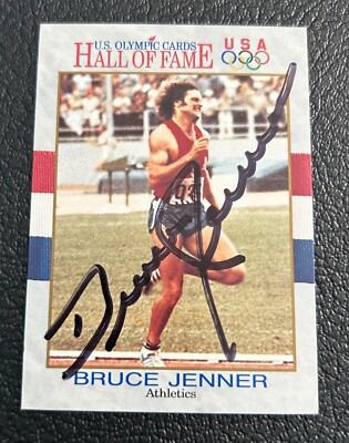 BRUCE JENNER autographed SIGNED U.S. Olympic Hall of Fame 1991 card | eBay