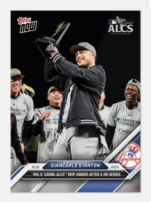 Giancarlo Stanton ALCS MVP* AWARD - 4 HR - 2024 MLB Topps NOW® NY ...