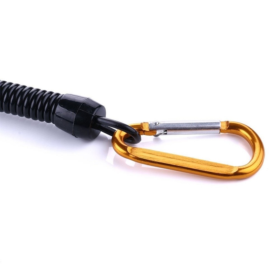 Lightweight Security Key Chain Holder with Spring Loaded Safety Coil ...