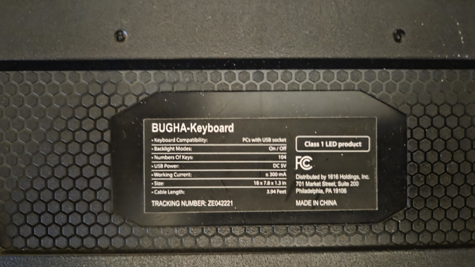 BUGHA RGB Class 1 LED USB Wired Gaming Keyboard for PC | eBay UK
