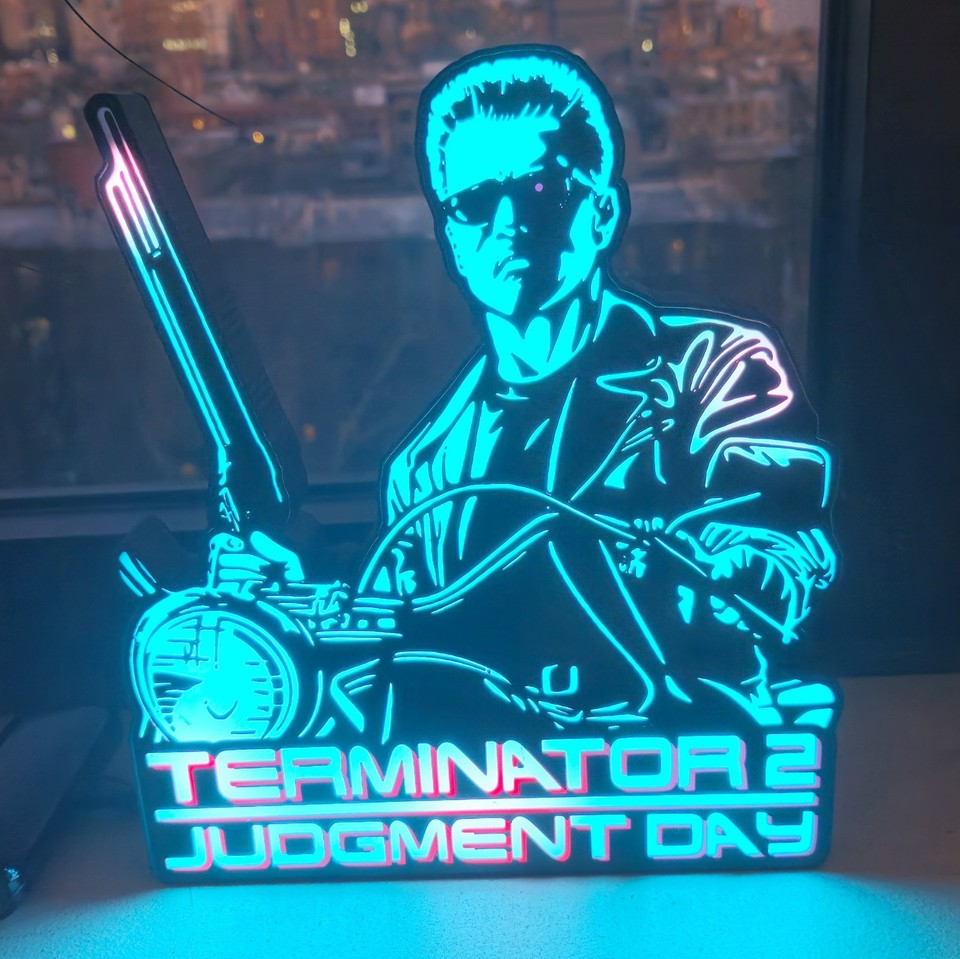 TERMINATOR 2 -3D Printed Lightbox | Judgement Day Has Never Looked This ...