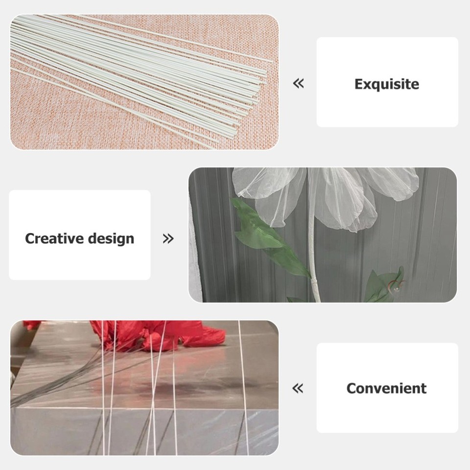 3 Pack Floral Wire Stems Wires Flower Crafting Florist for Handwork ...