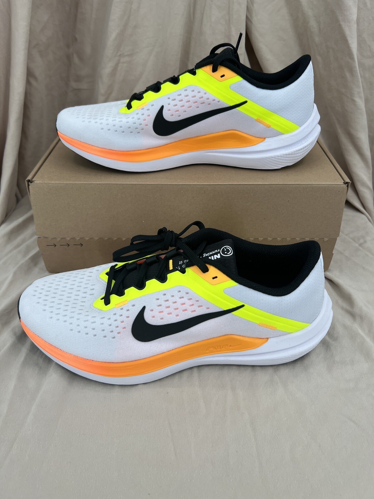 Size 11.5 - Nike Winflo 10 White Volt Laser Orange for sale online | eBay