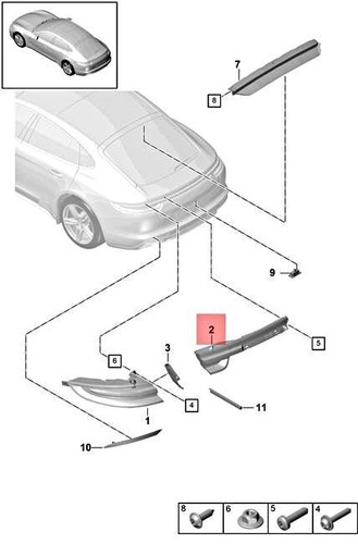 Genuine PORSCHE Panamera 971 Rear Light Left 971945207C | eBay