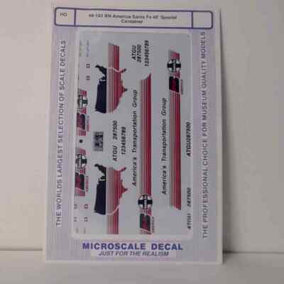 Microscale O Scale Decals: BN AMERICA SANTA FE SPECIAL CONTAINER 48 ...
