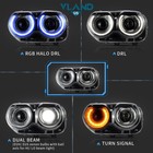 VLAND RGB LED Headlights For 2015-2022 Dodge Challenger R/T SRT Hellcat ...