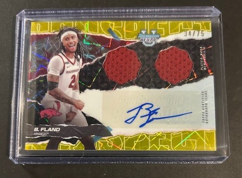 2024 Bowman Best U Basketball BOOGIE FLAND Dual Relic AUTO #/75 Player ...