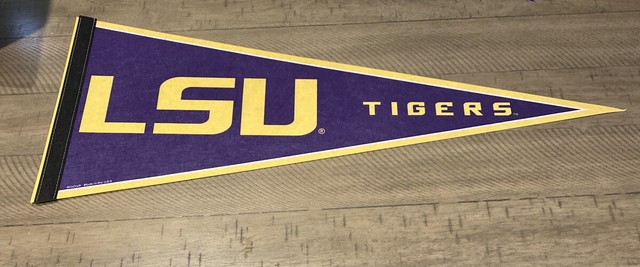 NCAA LSU Tigers Large Pennant 12" X 30" *NEW* Flag Decor Louisiana ...