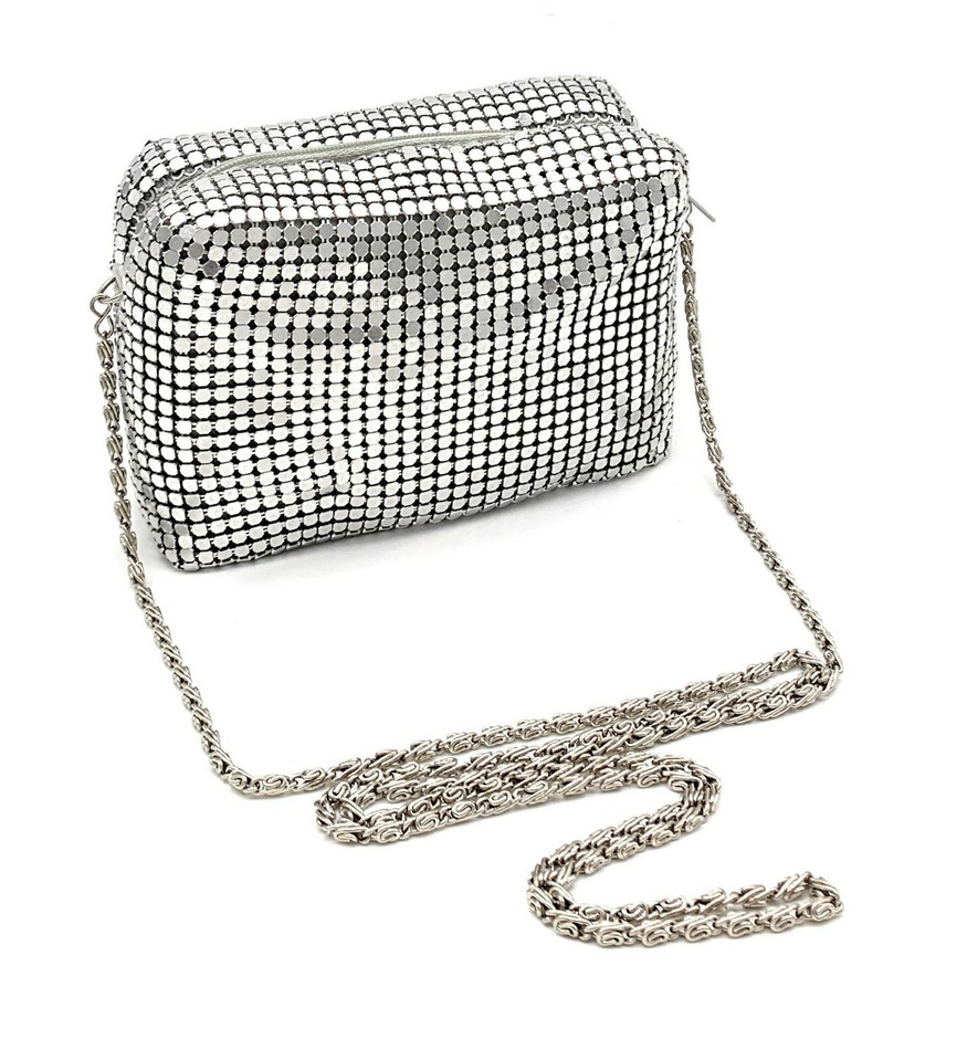 Small Evening Metal Mesh Party Prom Wedding Banquet Purse (USA Stock ...