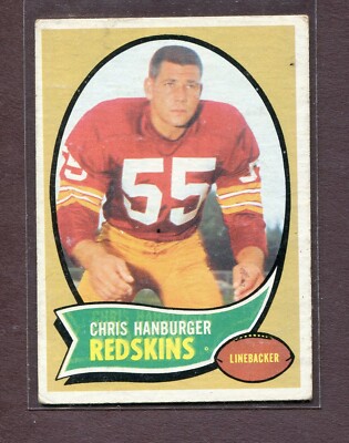 CHRIS HANBURGER WASHINGTON COMMANDERS 1970 TOPPS FOOTBALL CARD #93 | eBay