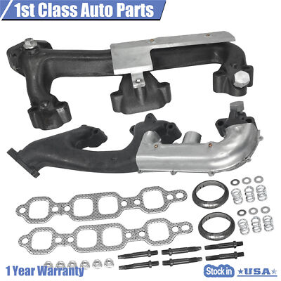 2PCs Front Exhaust Manifold For 1988-1995 Chevry GMC C1500 C2500 C3500 ...