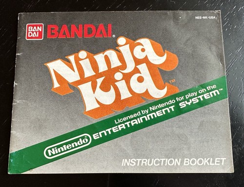 Ninja Kid MANUAL ONLY Bandai (Nintendo, NES 1986) Combine Shipping on ...