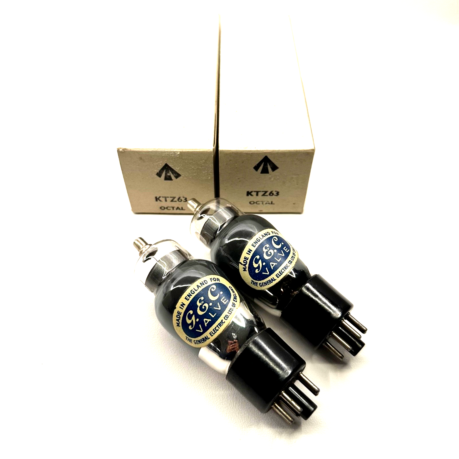 Matched Pair KTZ63 Octal Base Grey Glass NOS GEC UK Valve Tubes (VT9 ...