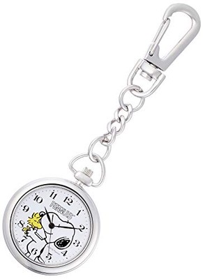 Citizen Q&Q Pocket Watch Snoopy Waterproof Clip P004-214 White Japanese ...