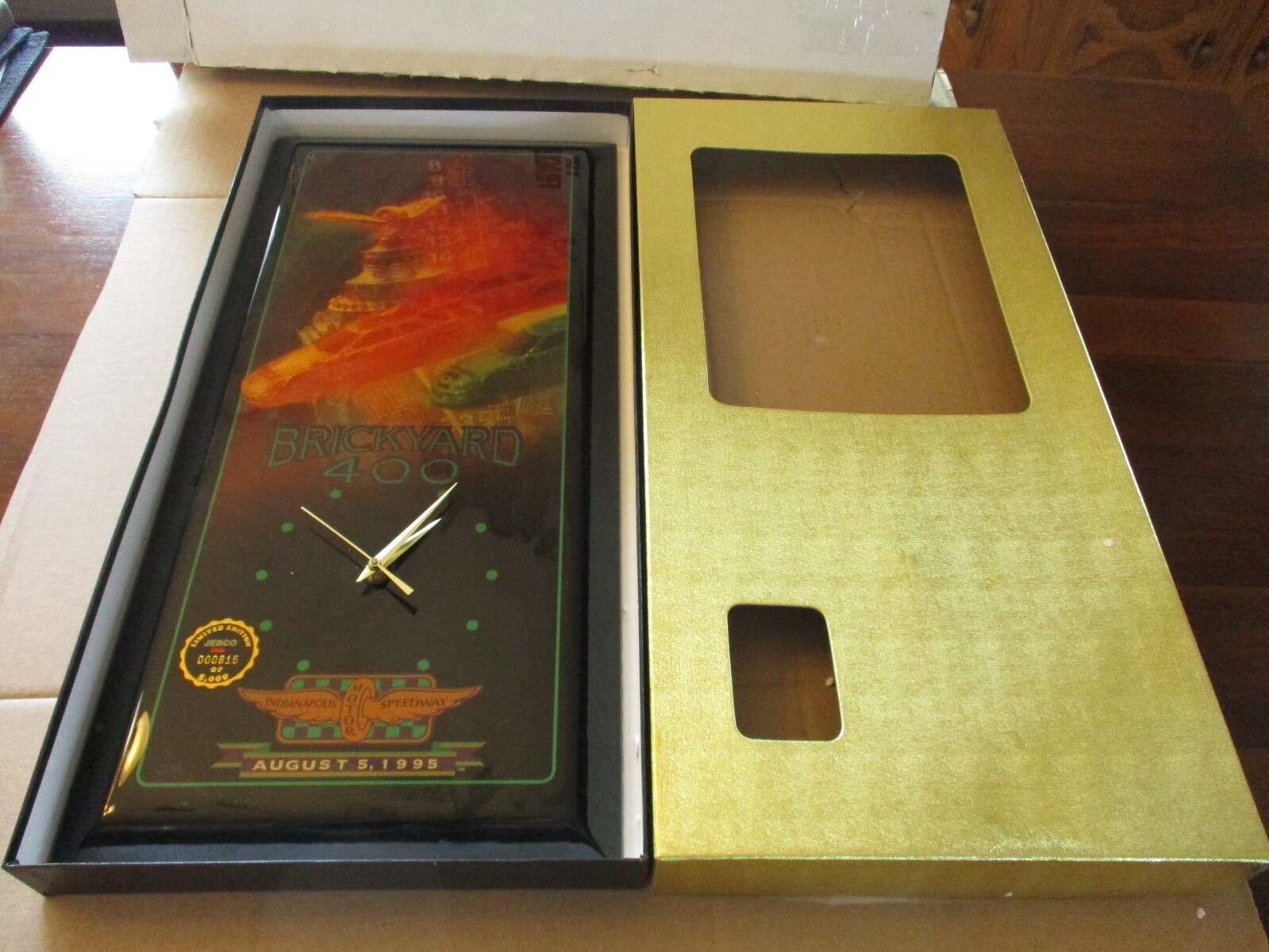 JEBCO 1995 Brickyard 400 Limited Edition Clock #815 oF 5,000 New In ...