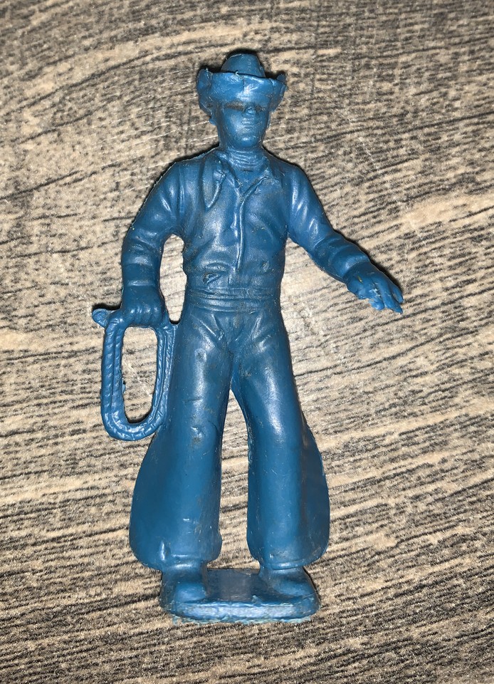 Vintage USSR Style Cowboy Toy Soldiers Action Figure Man Roping Rodeo ...