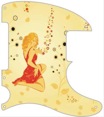 Pickguard to fit Fender Telecaster Guitar 5 Hole ESQUIRE Faded Yellow ...