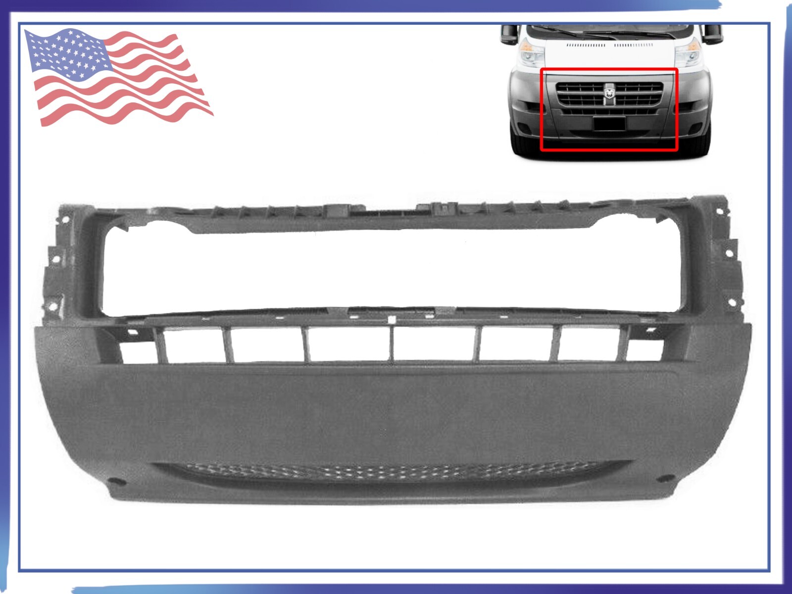 For 2014-2018 Ram ProMaster 1500-2500-3500 Front Center Lower Bumper ...