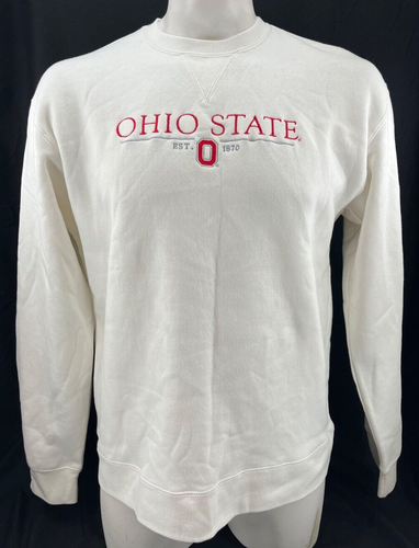 NEW OSU Ohio State Buckeyes Gear For Sports White Crew Neck Sweatshirt ...