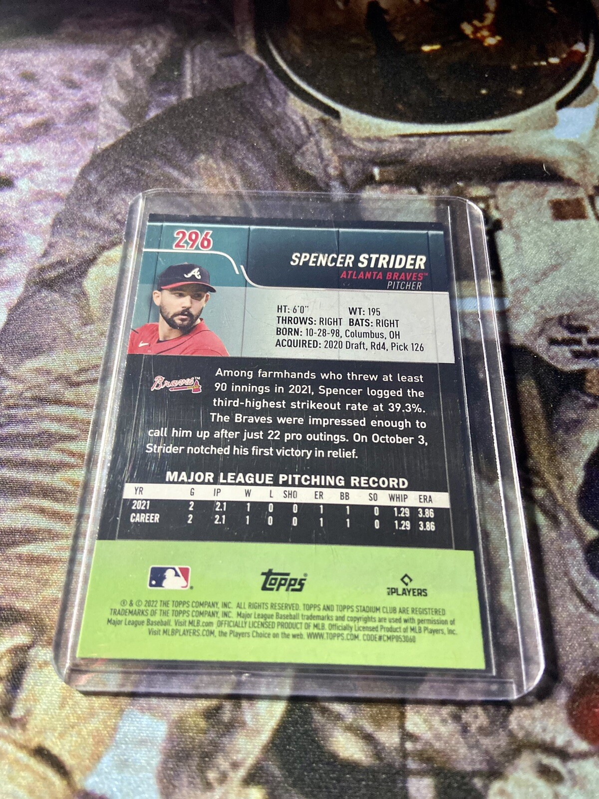 2022 Topps Stadium Club - #296 Spencer Strider (RC) for sale online | eBay