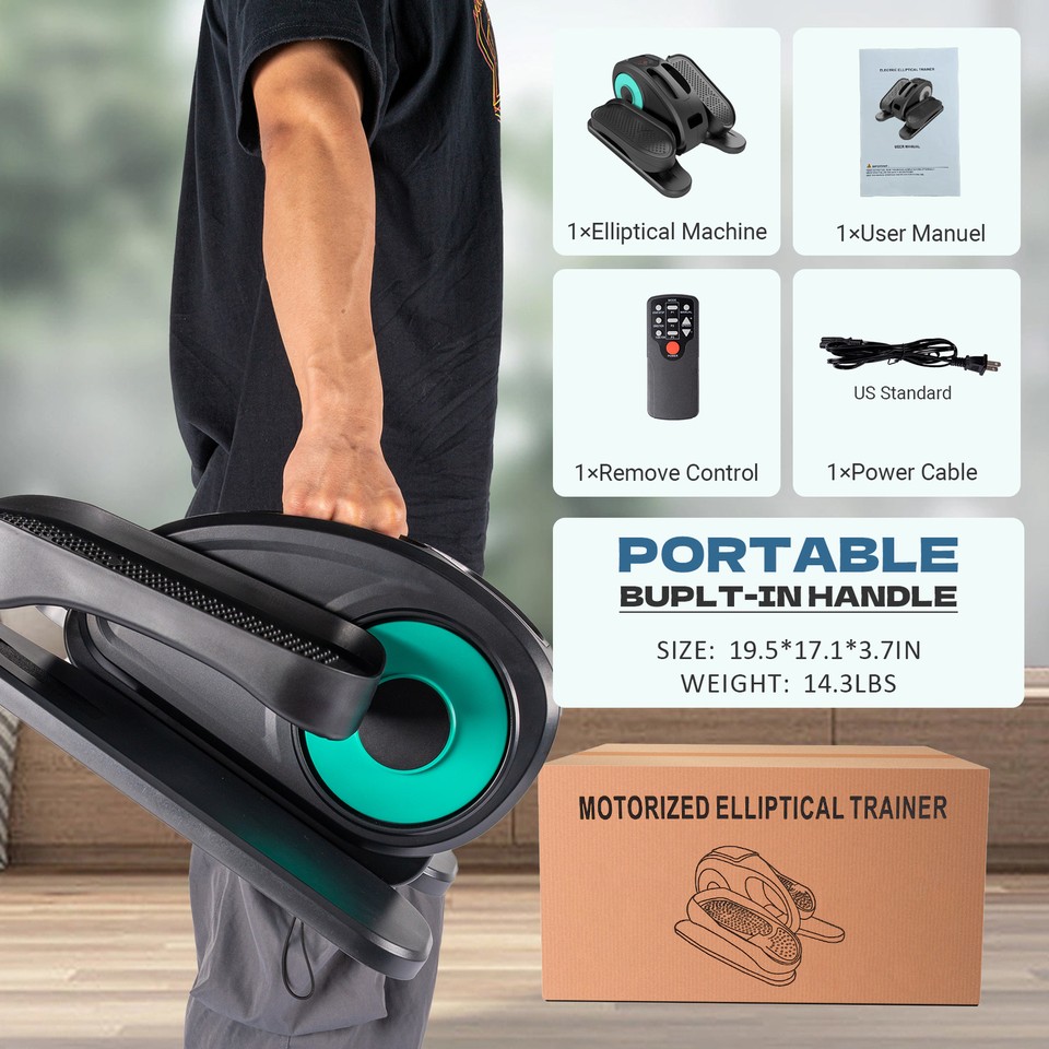 Ellipse Leg Exercise Under Desk Elliptical Machine While Sitting Pedal ...