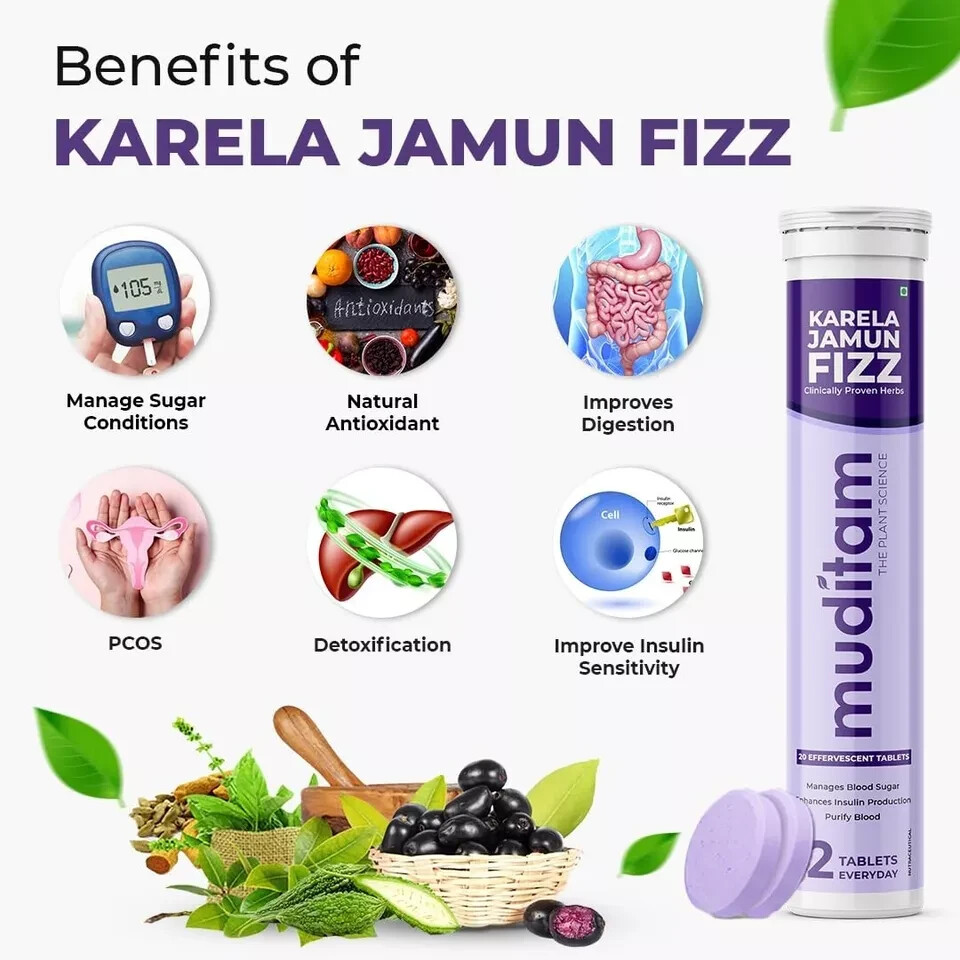 Muditam Ayurveda Jamun Fizz | Free Shipping | 60 Effervescent Tablet | eBay