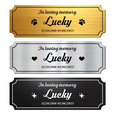 Personalised Engraved Memorial Plaques Metal Plate Name Label Custom ...
