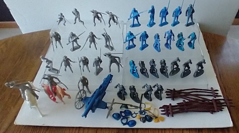 Vtg 1960s TIM-MEE TOY MPC Plastic ARCHER Civil War Playset Figures ...