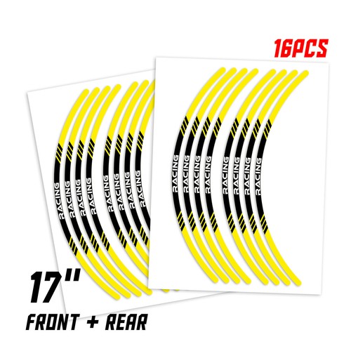 P03B For Ducati Hypermotard 939 16-18 Yellow Rim Wheel Sticker 17 | eBay