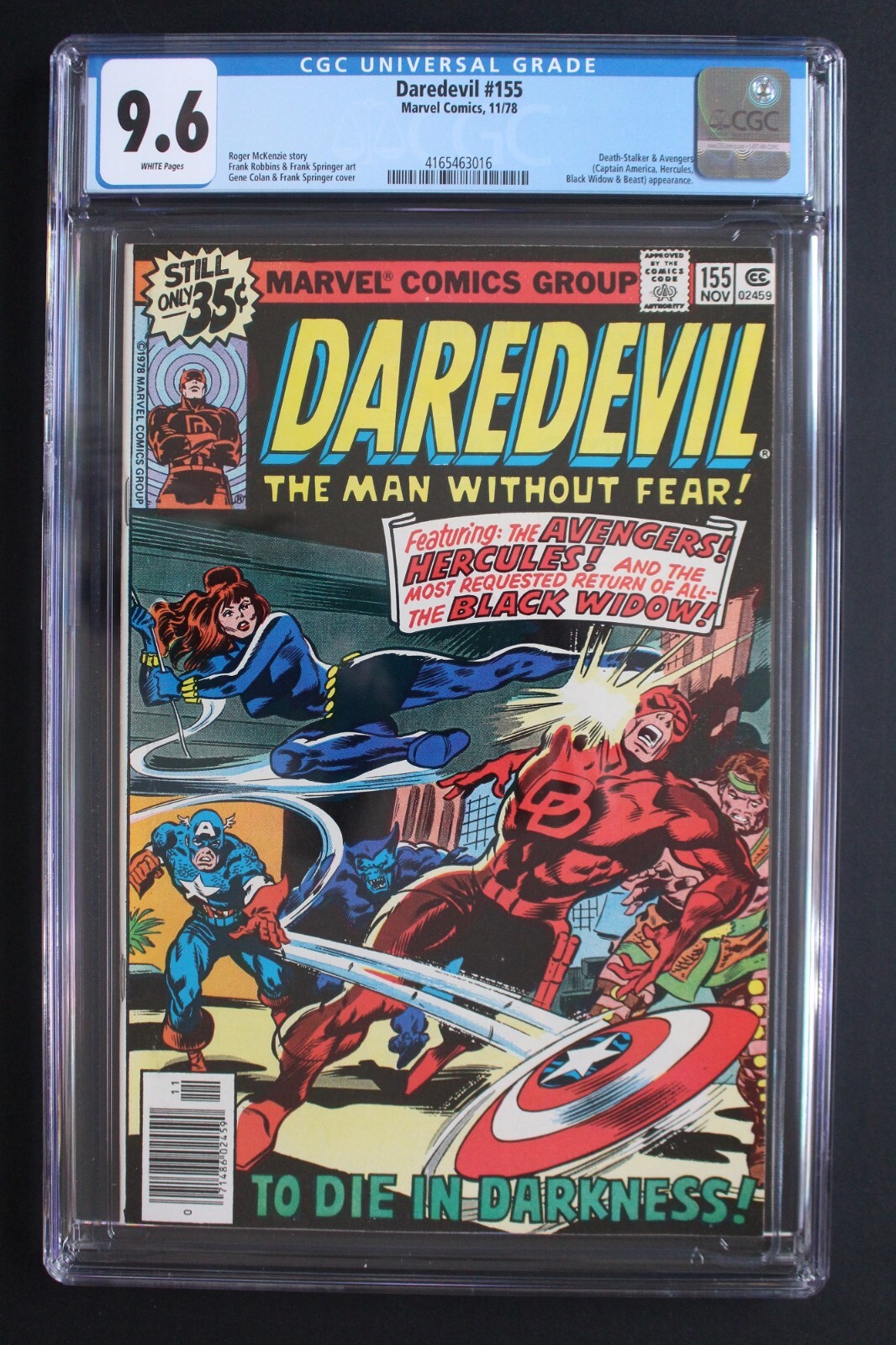Daredevil #155 Becky AVENGERS Black Widow Hercules Captain America ...