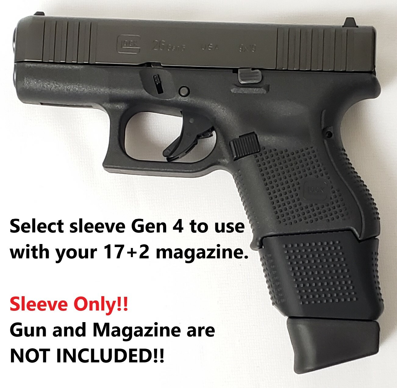 Magazine Sleeve/Spacer/Adapter Glock G26/G27 With Glock G17/G22 ...