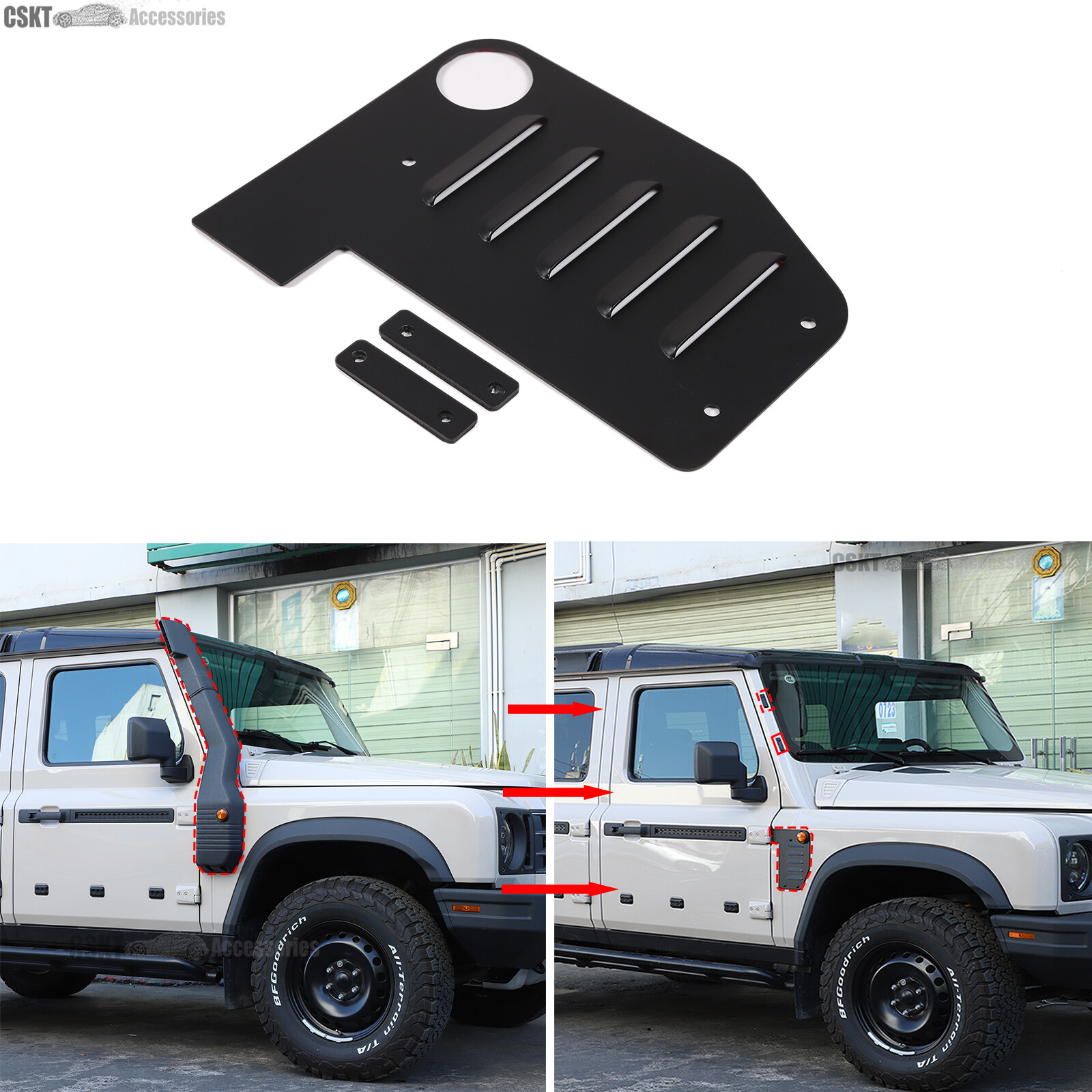 Aluminum Alloy Front Fender Air Intake Cover Plate Fits Ineos Grenadier ...