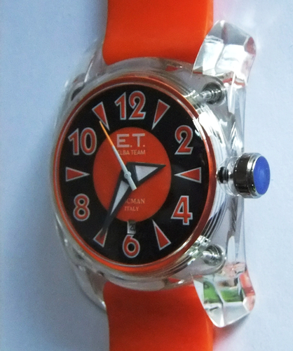 ET ELBA TEAM LOCMAN WATCH Ref.330 BLACK/ORANGE NEW -NWOT, BOXED, Made ...