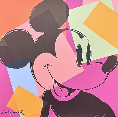 ANDY WARHOL - Mickey Mouse - signed, numbered edition 280/2400, 60x60 ...